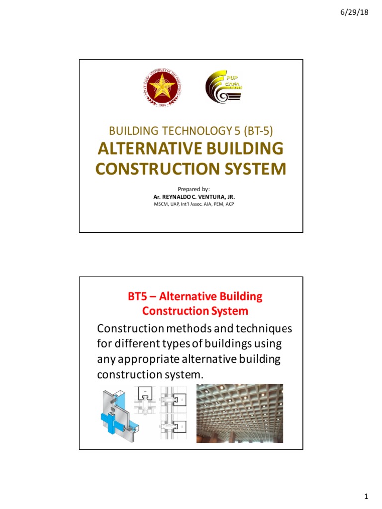 Alternative Building Construction System | PDF | Wall | Composite Material
