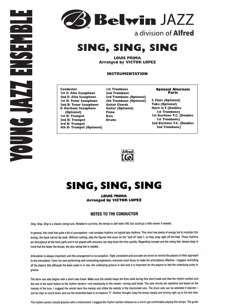 Sing Sing Sing | PDF | Young Adult | Classics