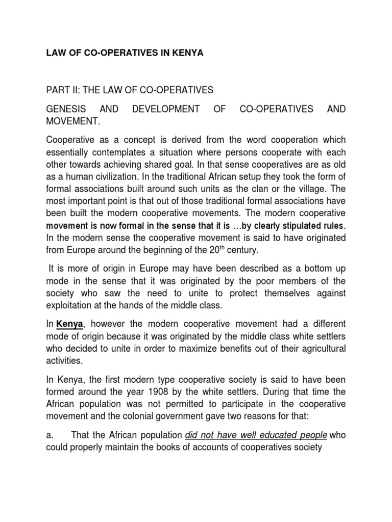 Law Of Cooperatives Pdf By Law Cooperative