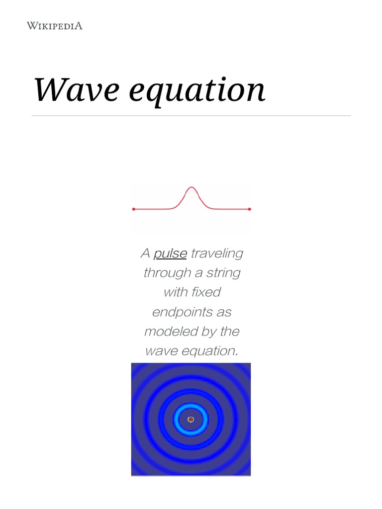Wave Equation and Its Applications | PDF | Wave Equation | Linear ...