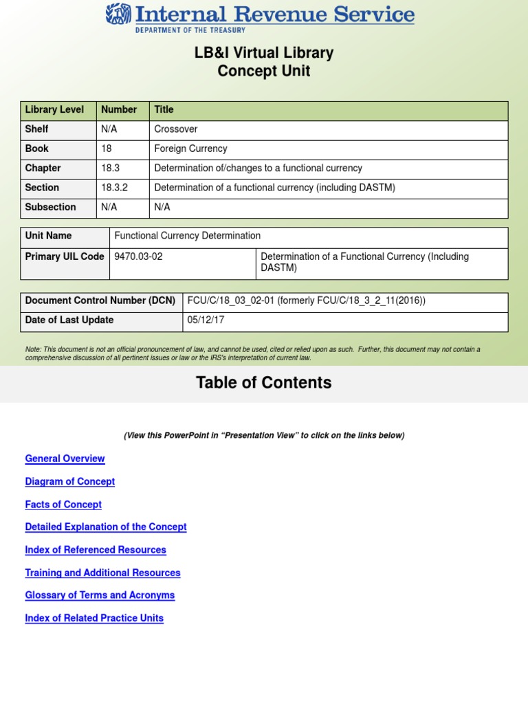 Functional Currency Determination Guide | PDF | International Financial ...