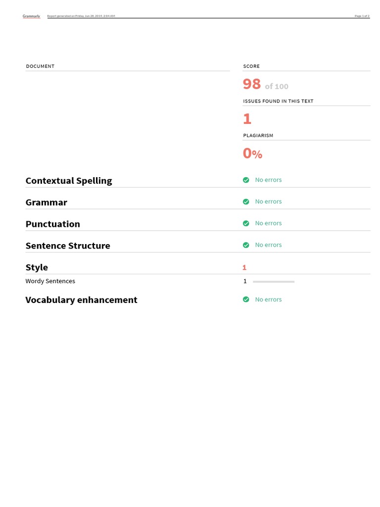 Grammarly Report PDF | PDF | Communication | Business