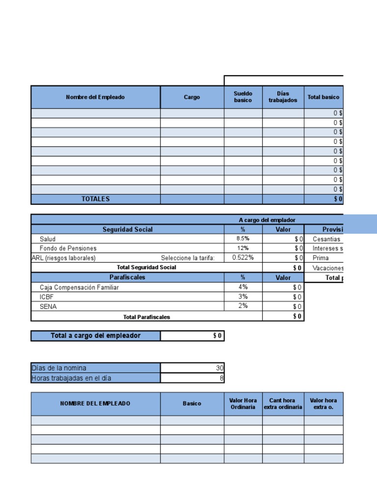 Formato Nomina | PDF | Relaciones laborales | Pensión