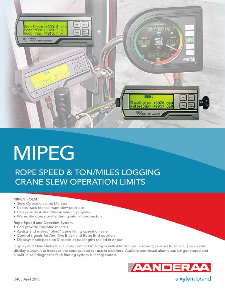 Mipeg Rope Speed d403 | Download Free PDF | Crane (Machine) | Sensor