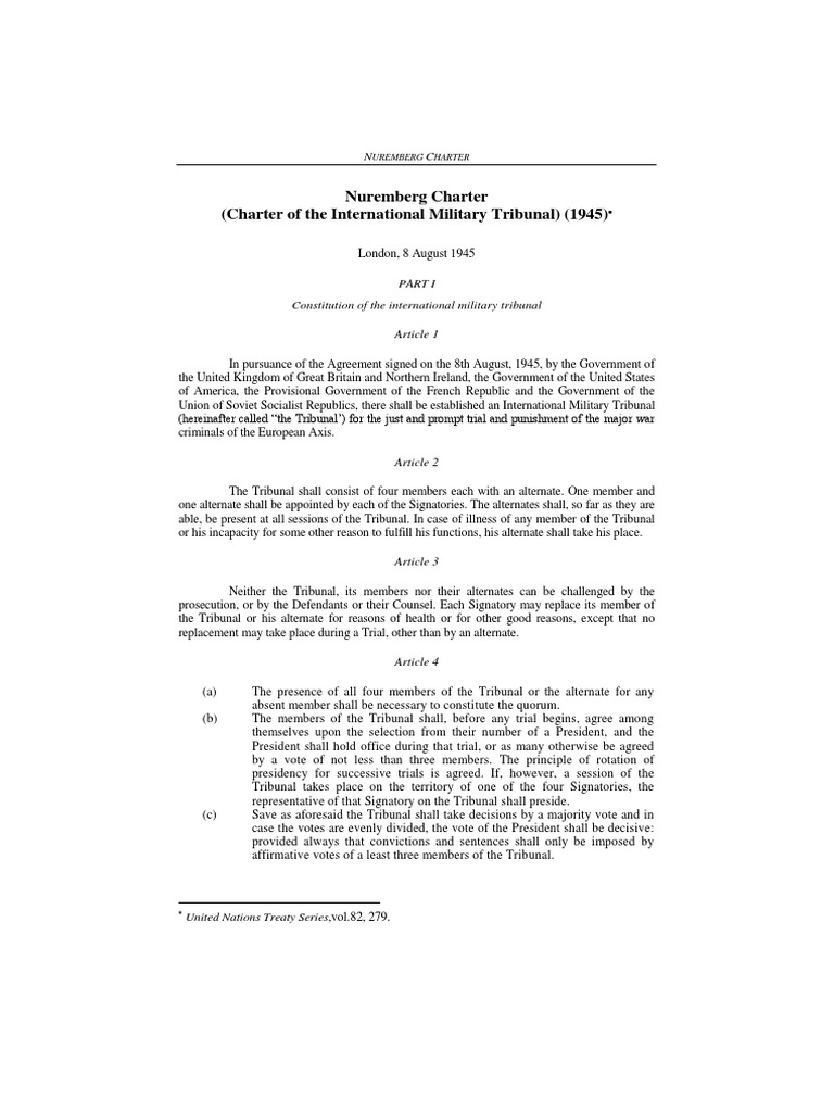 Lecture 5 Nuremberg Charter | PDF | Prosecutor | Crime & Violence