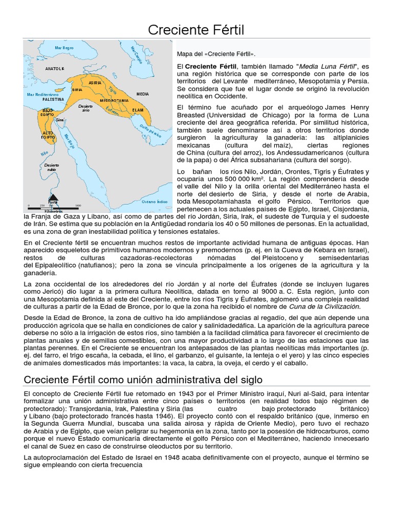 Creciente Fértil | PDF | Media Luna Fértil | Agricultura