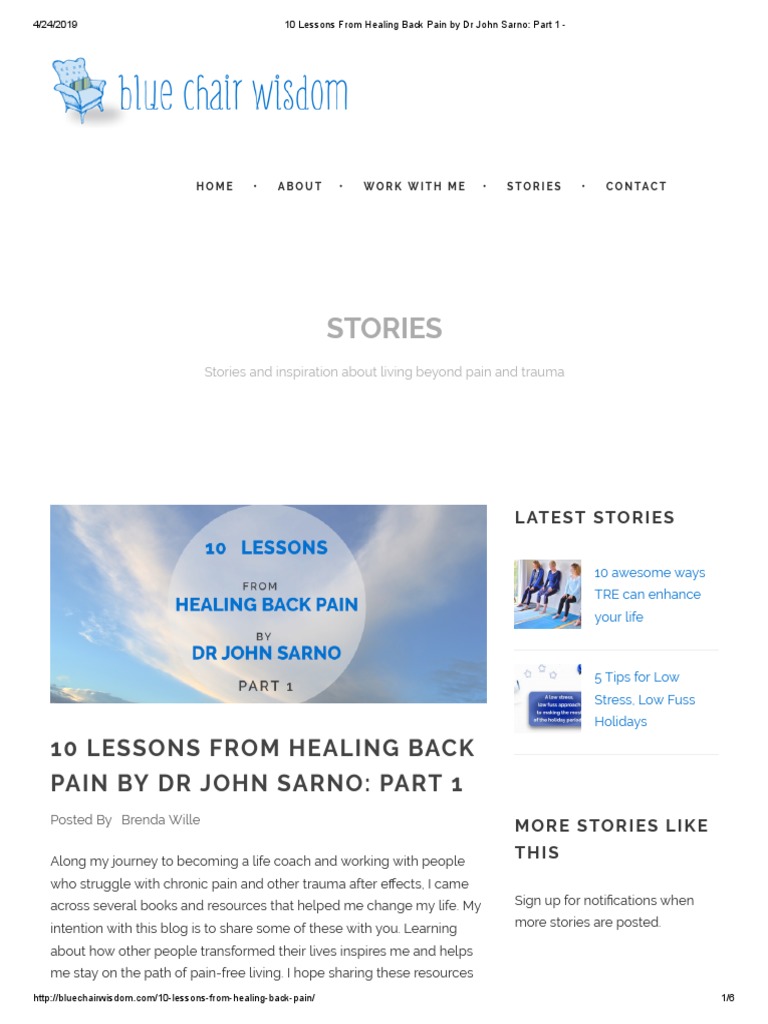10 Lessons From Healing Back Pain By Dr John Sarno Part 1 Download