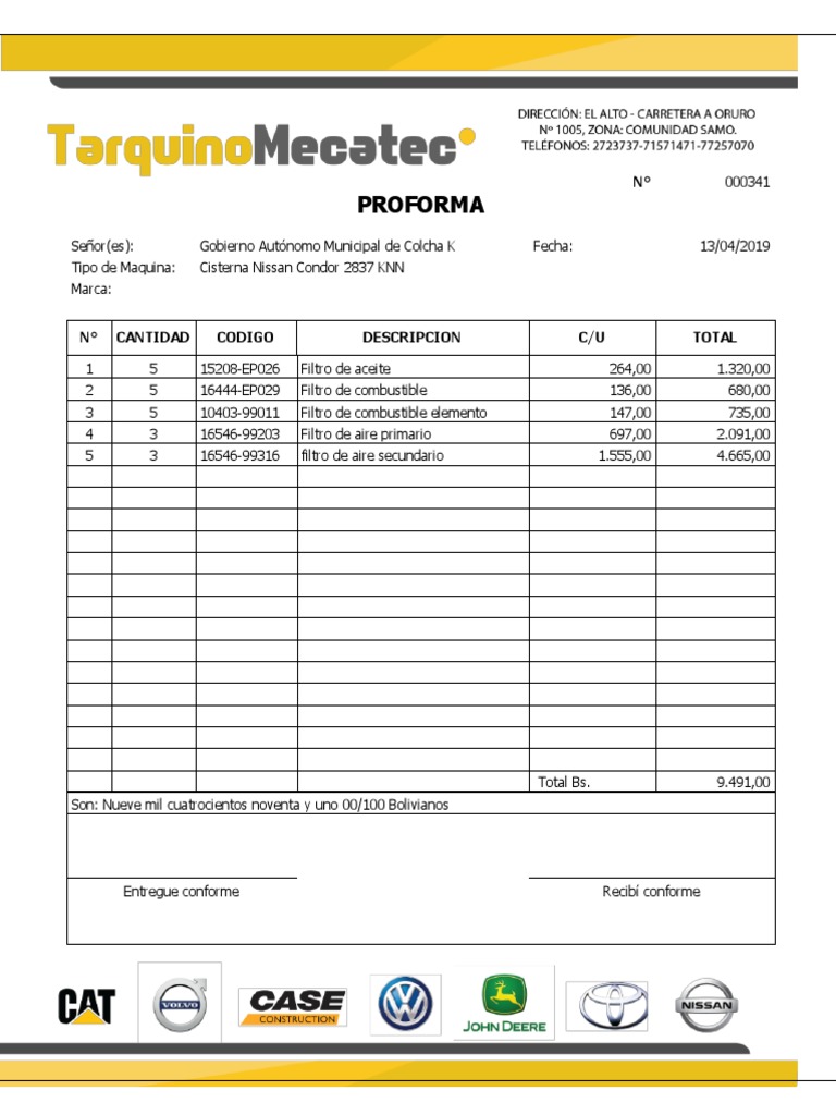 Presupuesto 22062019 | PDF | Motor diesel | Vehículos
