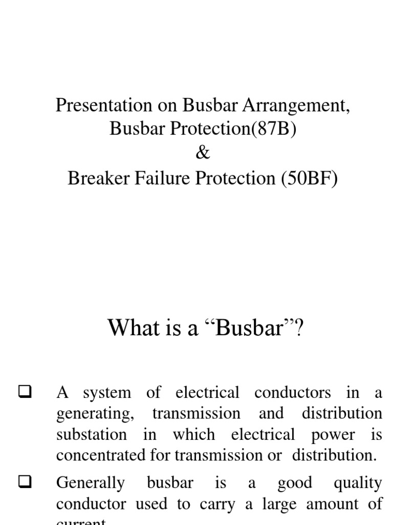 Presentation On Busbar Arrangement | Download Free PDF | Electrical ...