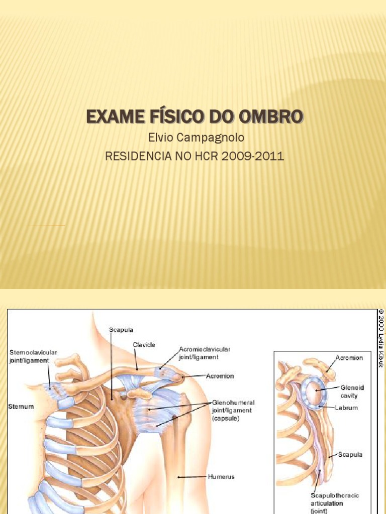 Exame Físico Do Ombro | PDF | Cotovelo | Sistema Locomotor