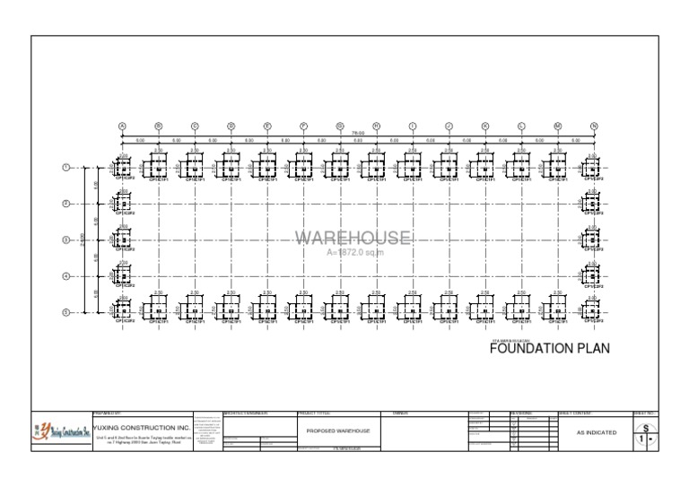 Warehouse: Foundation Plan | PDF | Business