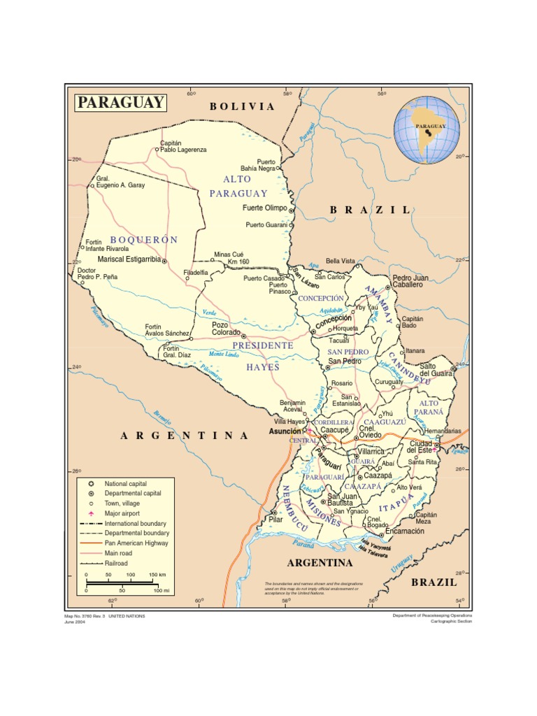 Mapa Politico Paraguay PDF | PDF | Paraguay | South America