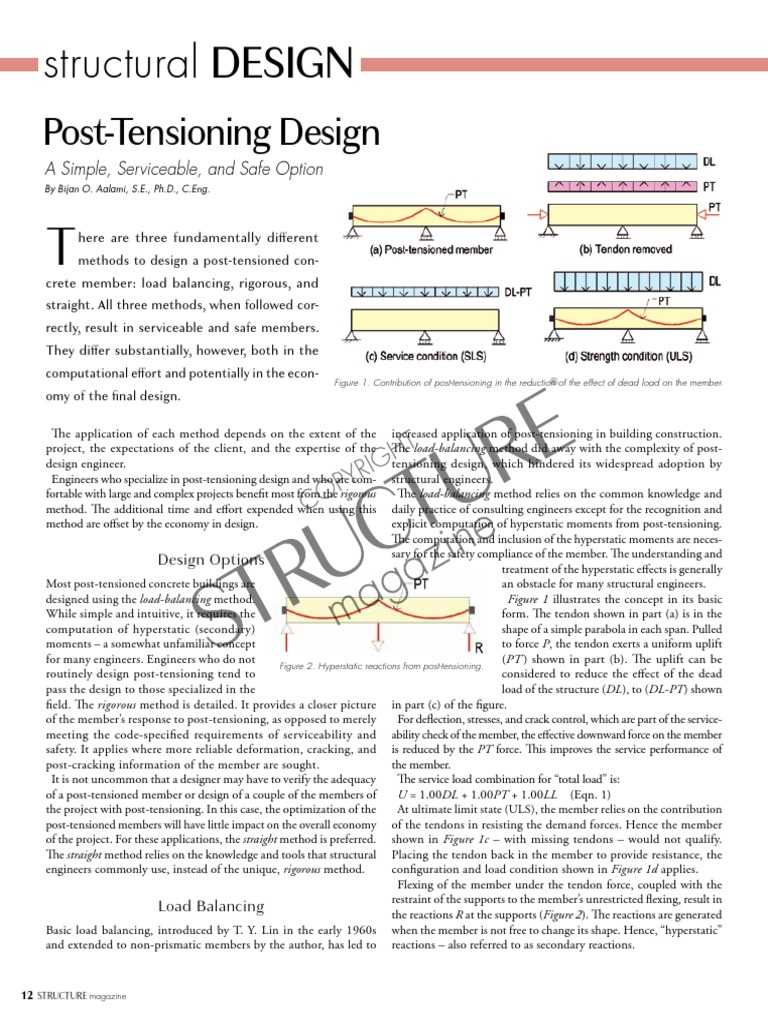 Post Tensioning Design | PDF | Prestressed Concrete | Stress (Mechanics)
