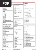 O Level Physics Formula Sheet | PDF | International System Of Units | Force