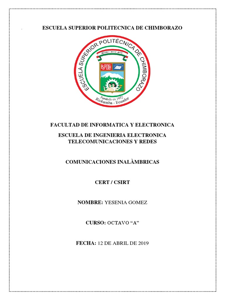 Cert Csirt | PDF | La seguridad informática | Seguridad