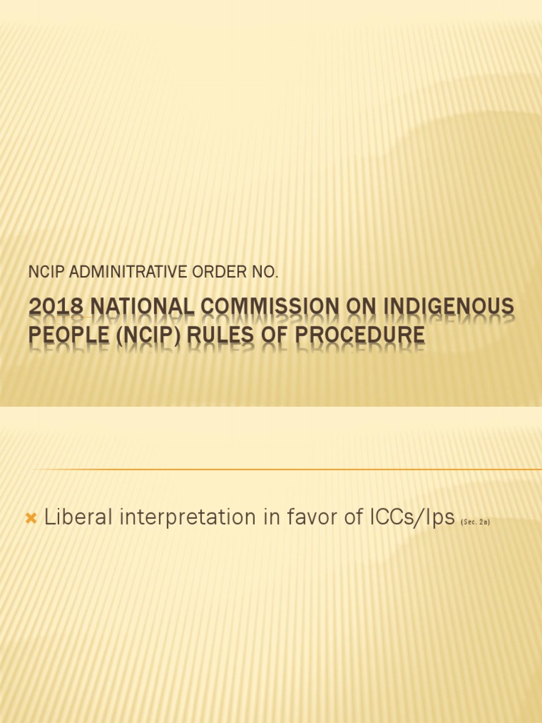 2018 National Commission on Indigenous People (Ncip | Complaint ...