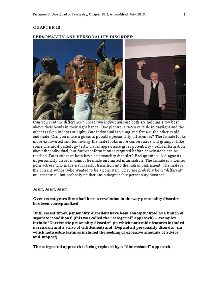 Chapter 10. Personality Disorder | PDF | Personality Disorder ...