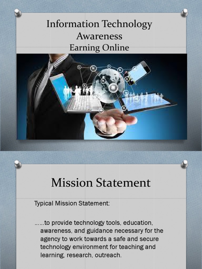Information Technology Awareness Earning Online Pdf Pew Die Pie