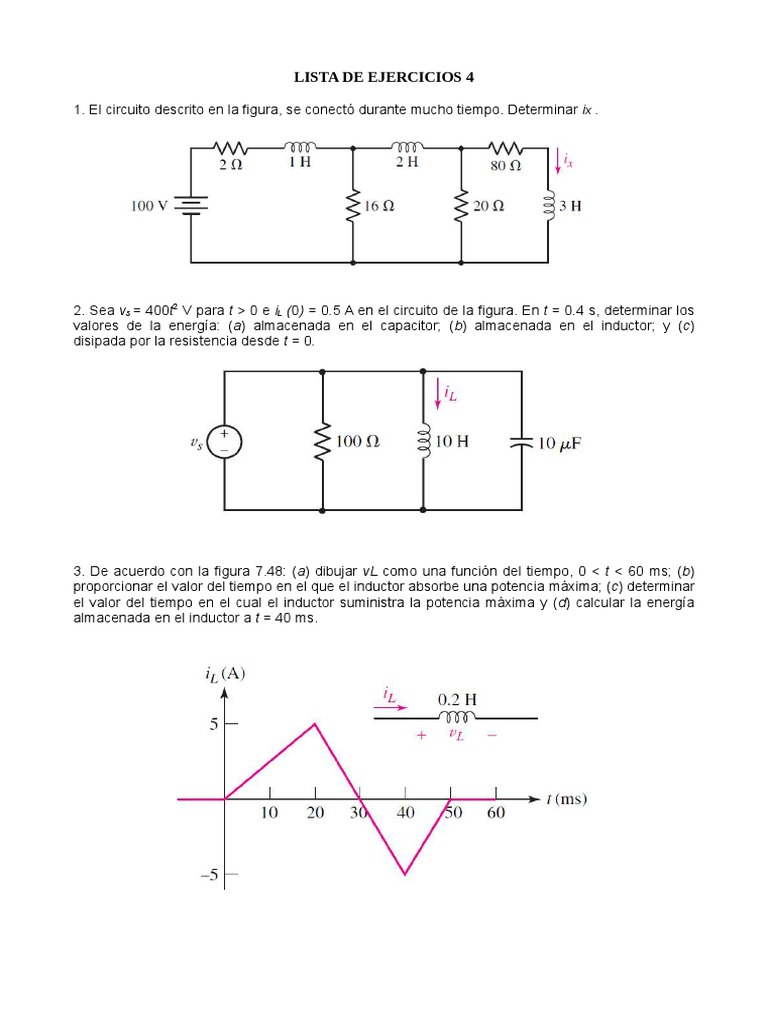 Lista Ejercicios4 | PDF