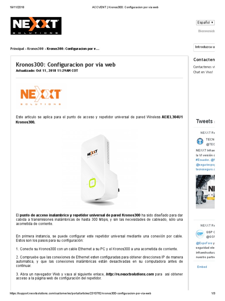 Nexxt Configuracion | PDF | Punto de acceso inalámbrico | Enrutador ...