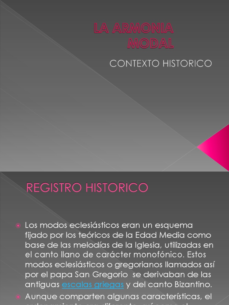 La Armonia Modal Historia | PDF | Modo (música) | Armonía