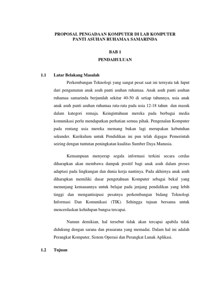Proposal Lab Komputer | PDF