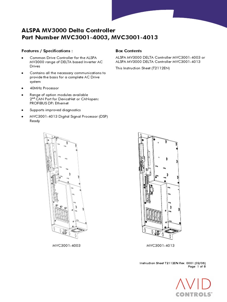 Alspa MV3000 Delta Controller | PDF | Humidity | Relative Humidity