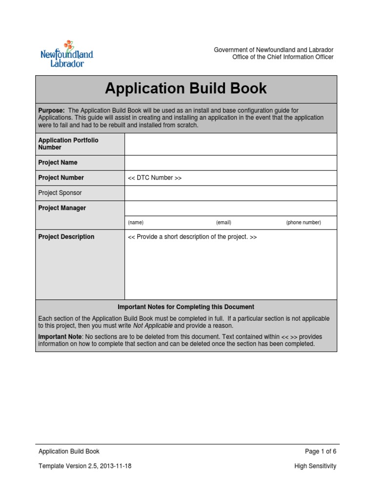 Application Build Book Template | PDF | Component Based Software ...