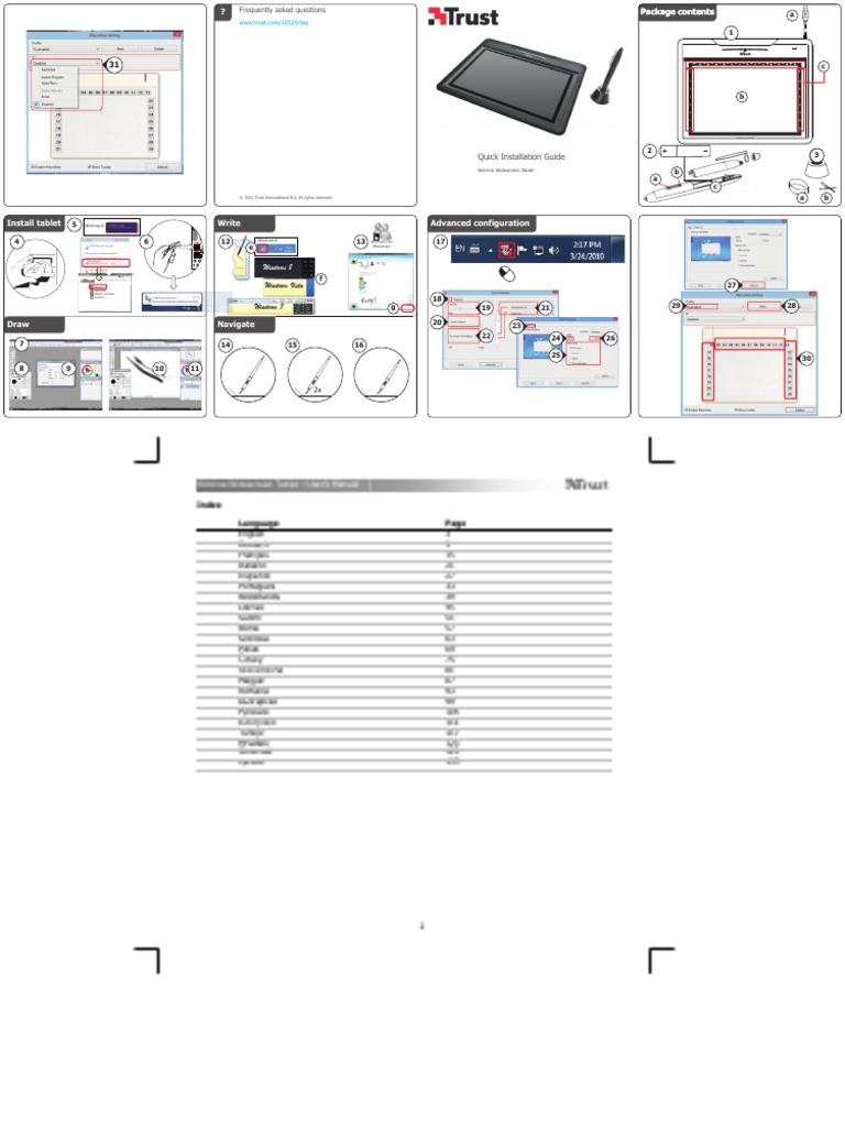 Trust Manual | PDF | Double Click | Tablet Computer