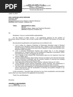 Letter of Intent For Government Job Application | PDF