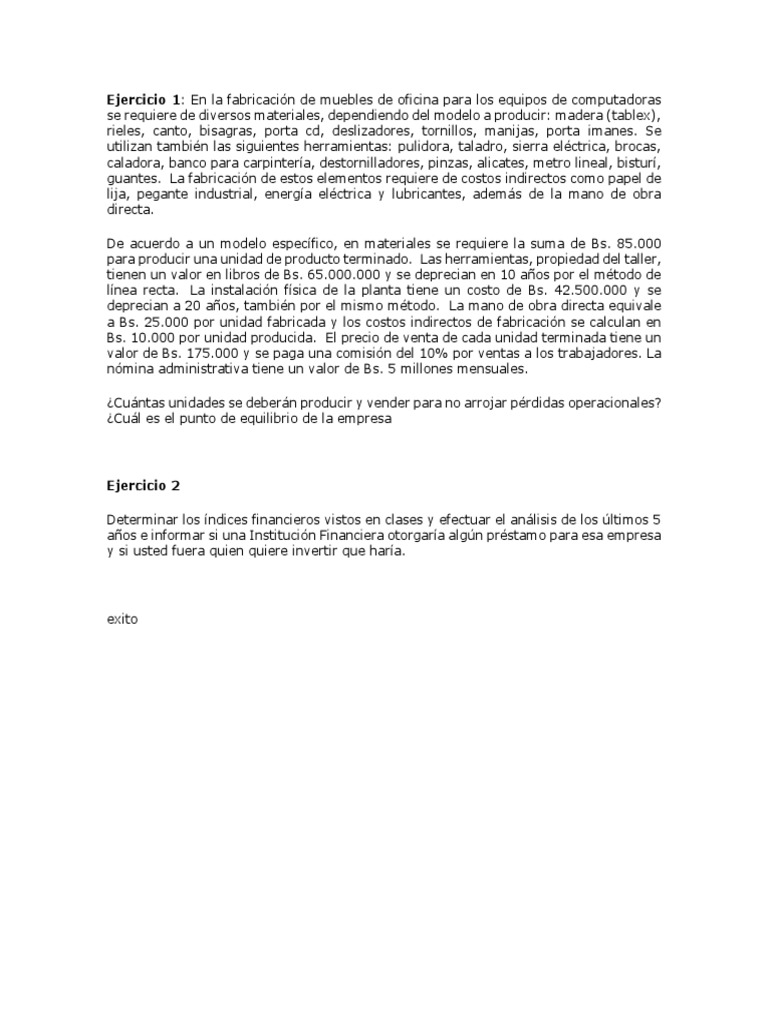 Ejercicio Modulo II | PDF | Depreciación | Dividendo