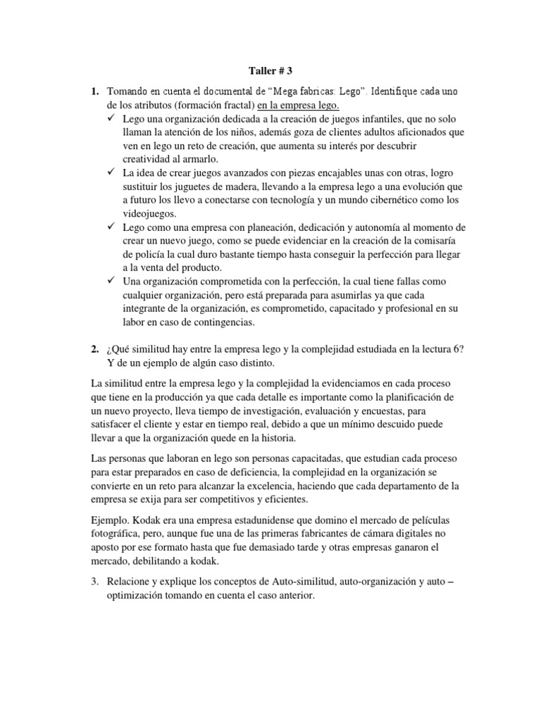Caso Lego | PDF | Planificación | Business