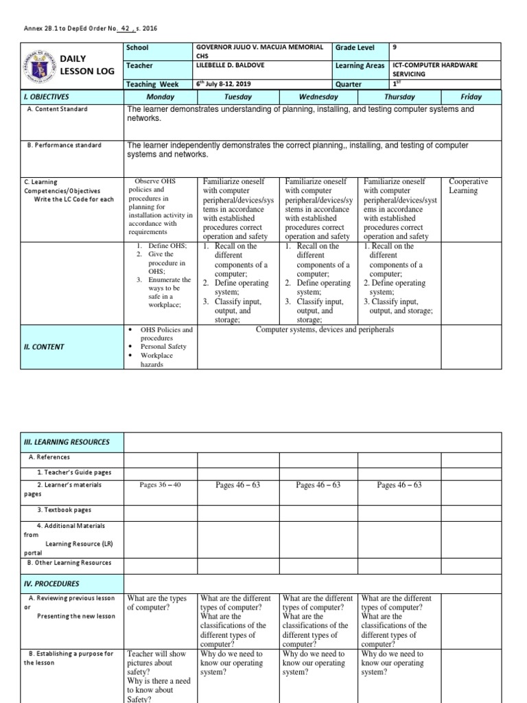 ICT-CHS Grade 9 | PDF | Input/Output | Computer Data Storage