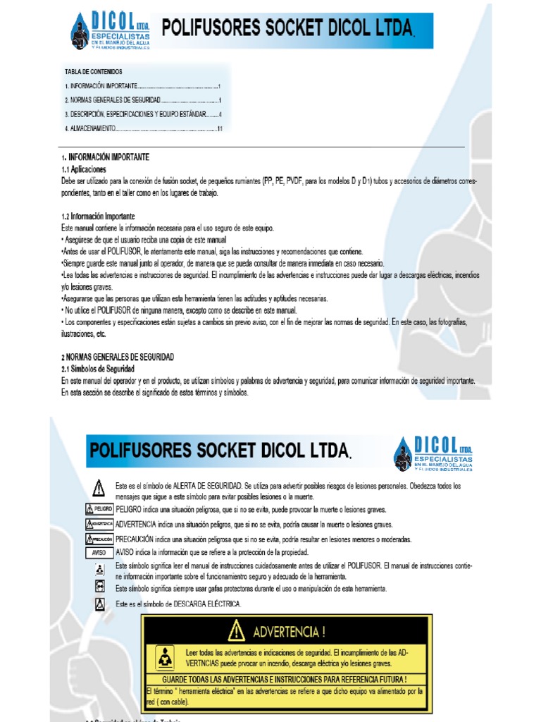 Ficha Tecnica Polifusor PDF | PDF