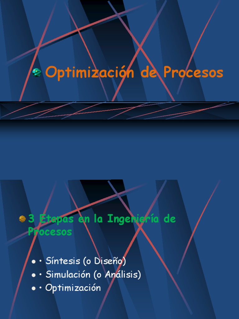 Optimización de Procesos | Descargar gratis PDF | Optimización ...