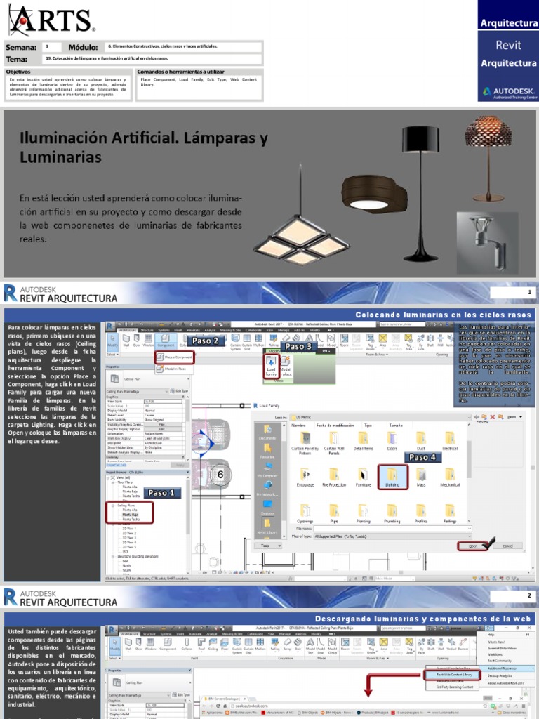 Colocación de lámparas e iluminación en Revit | PDF | Autodesk Revit ...