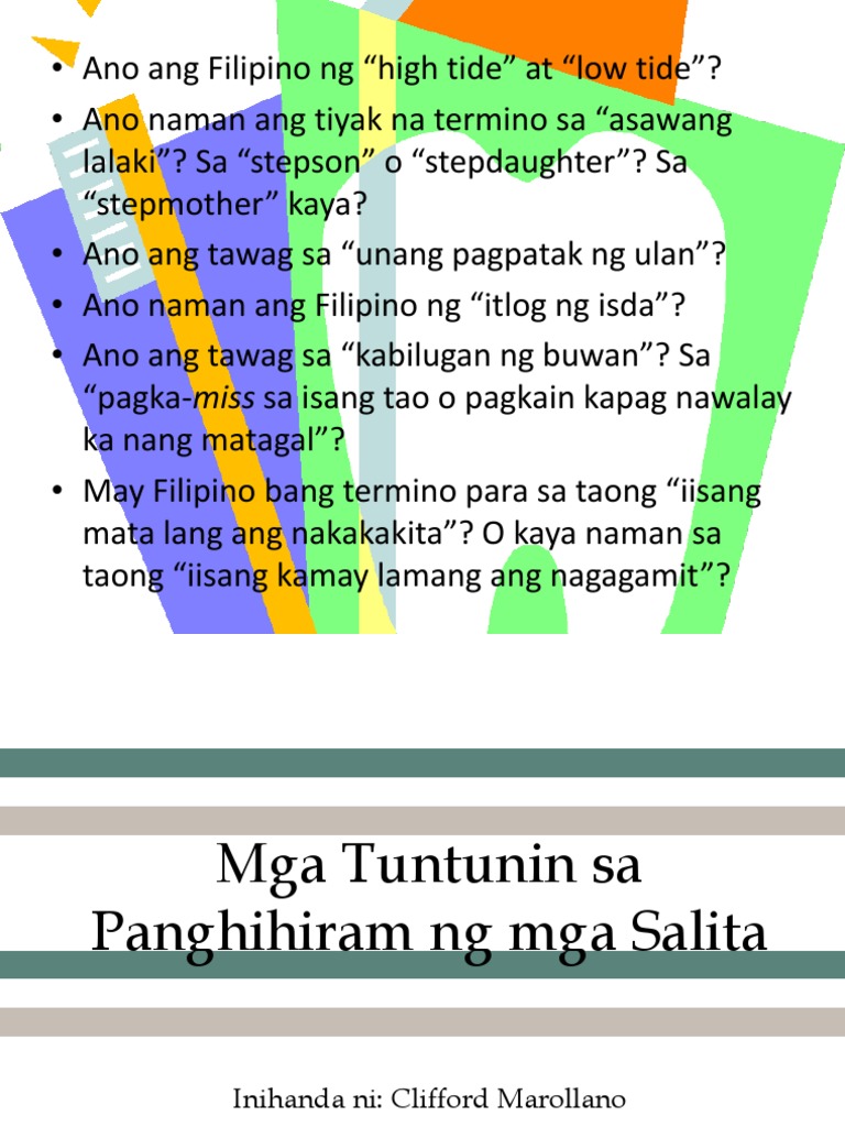 Panghihiram NG Mga Salita 3 PDF | PDF