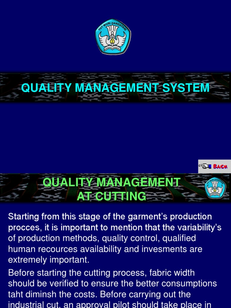 Quality Management System | PDF | Engineering Tolerance | Sewing