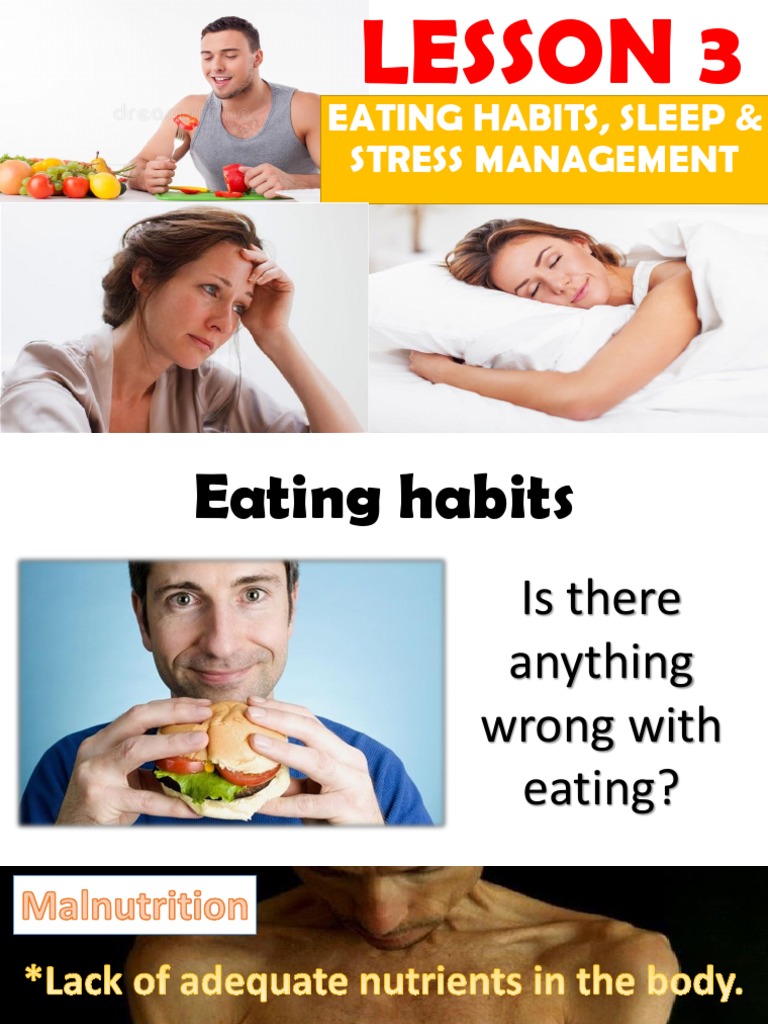 Eating Habits, Sleep & Stress Management | PDF