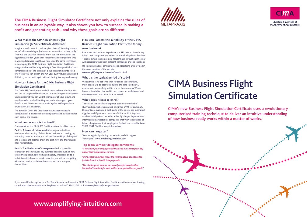 An Overview of CIMA's Revolutionary Business Flight Simulation ...