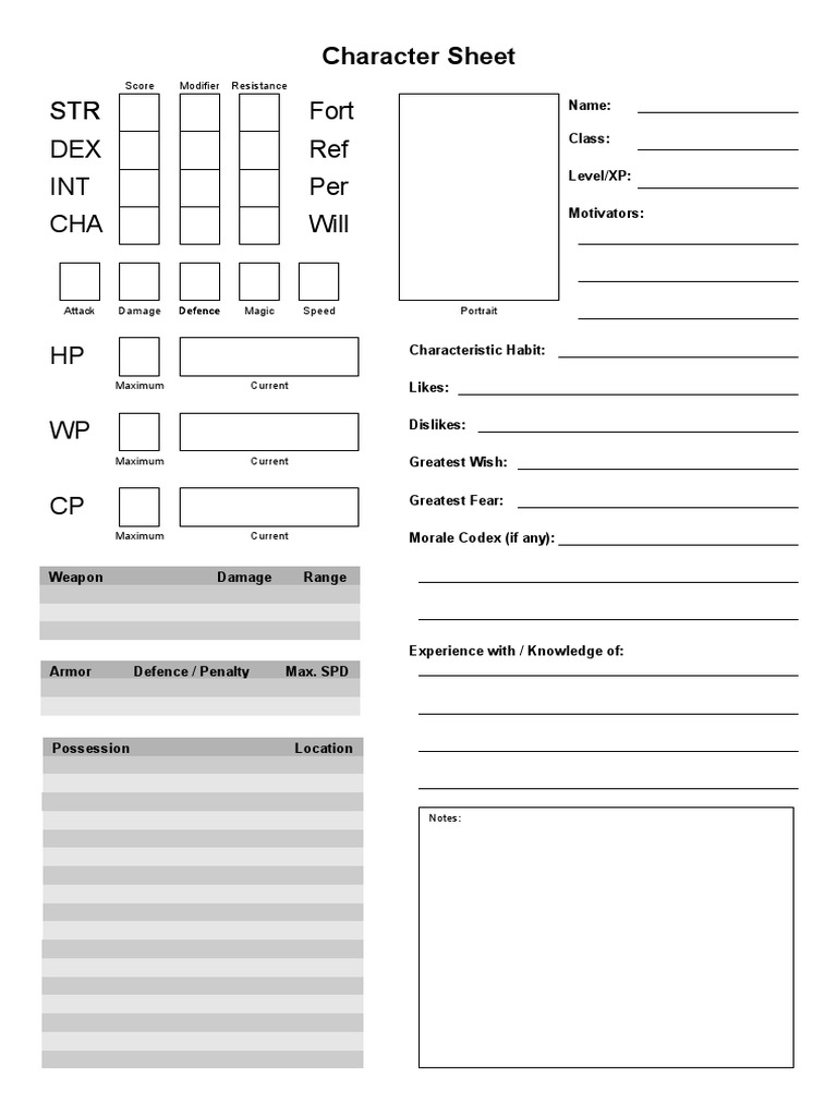 M20 - Modelos de Fichas PDF | PDF | Tabletop Games | Role Playing