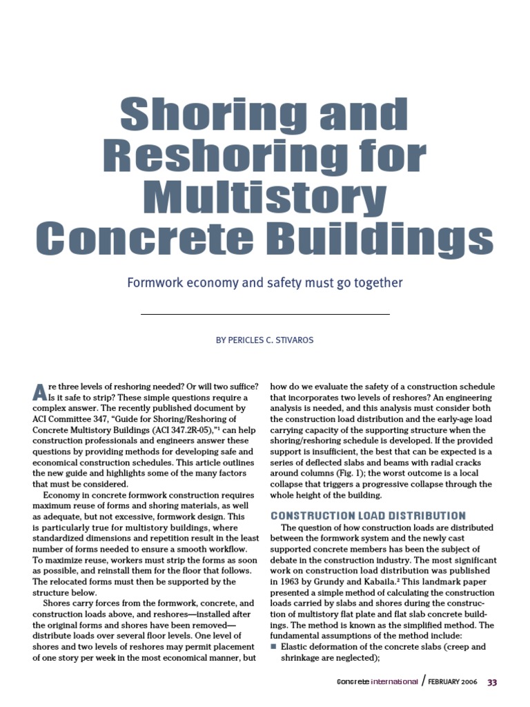 Shoring and Reshore PDF | PDF | Strength Of Materials | Creep (Deformation)