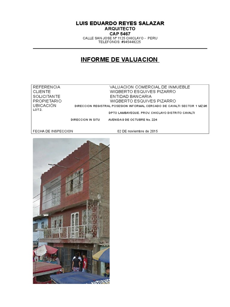 Modelo de Peritaje | Descargar gratis PDF | Materiales de construcción | Ingeniería de Edificación