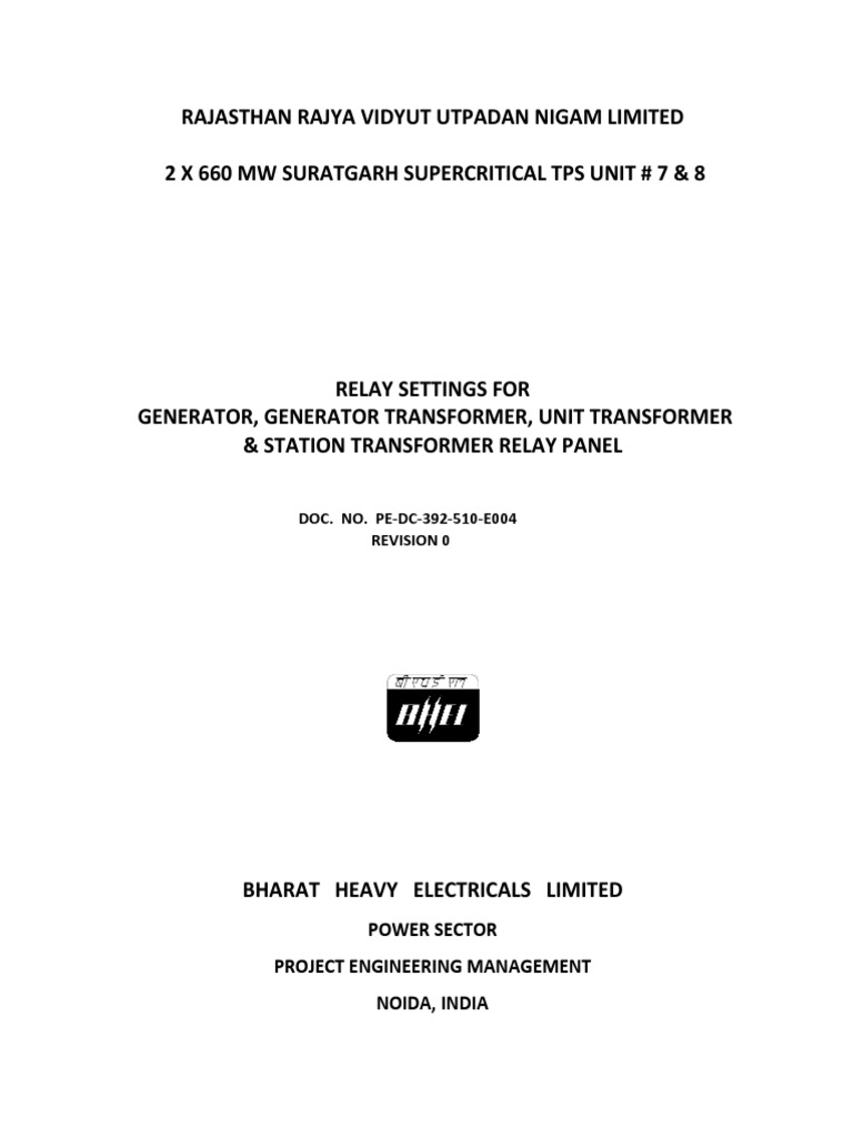 Rajasthan Rajya Vidyut Utpadan Nigam Limited 2 X 660 MW Suratgarh Supercritical Tps Unit # 7 & 8 ...