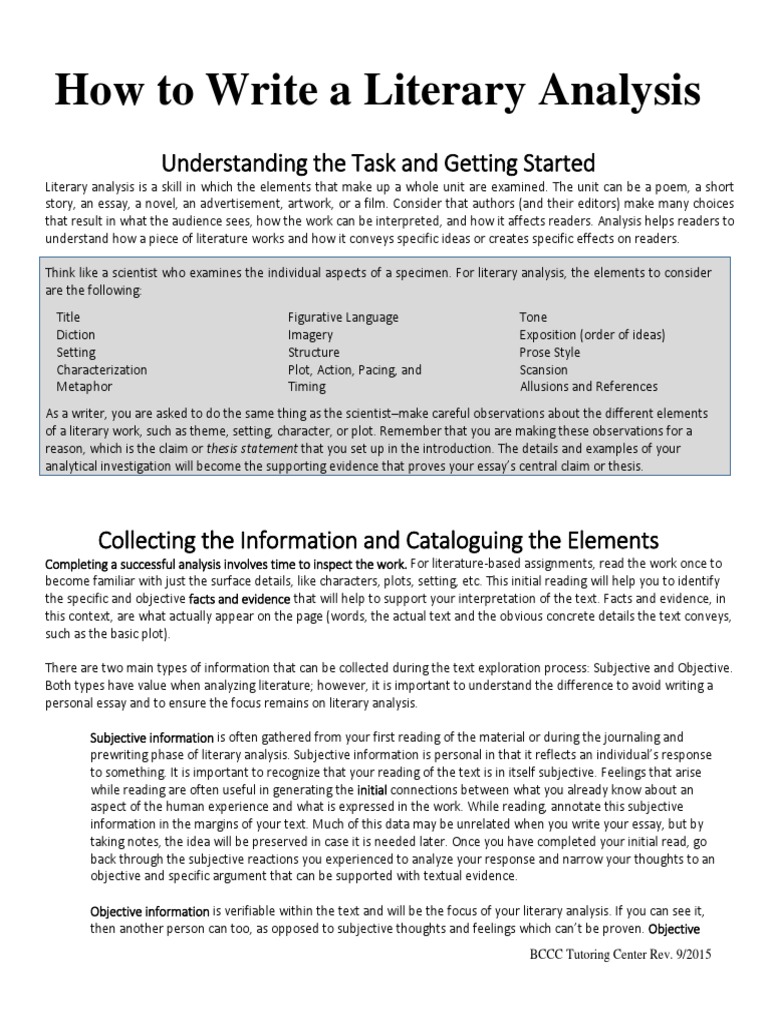 How To Write Lit Analysis | PDF | Essays | Ellipsis
