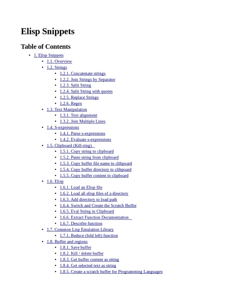 Emacs Cookbooks | PDF | Computer Programming | Utility Software