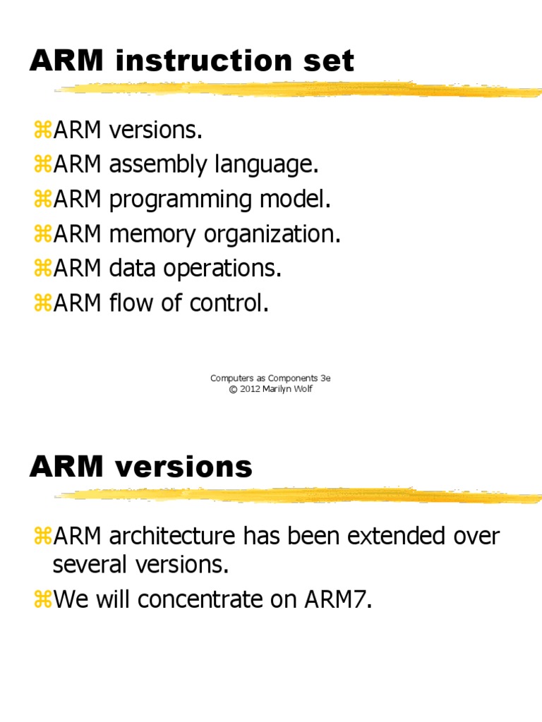 ARM Instruction Set | PDF | Digital Electronics | Digital Technology