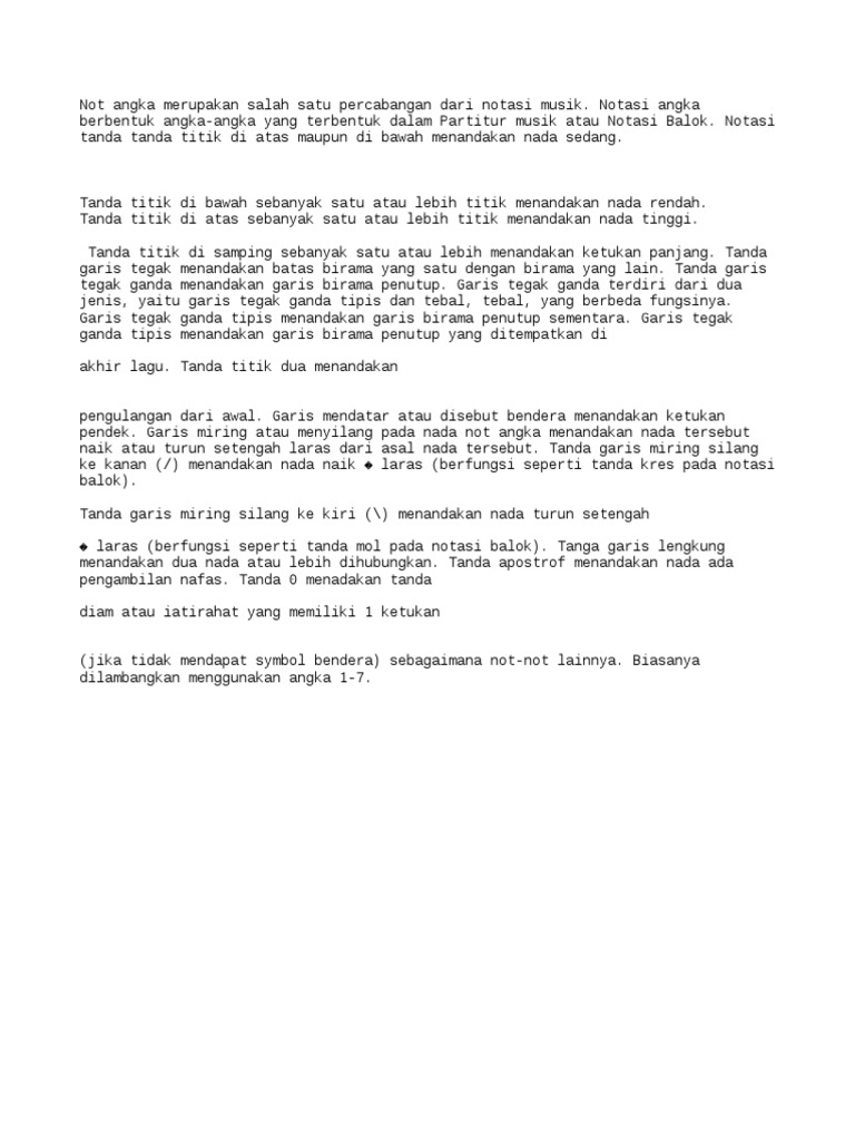 Notasi Angka212 | PDF | Seni & Disiplin Bahasa | Puisi