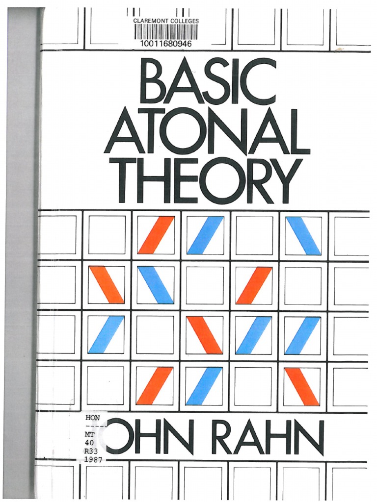 Libro John Rahn Basic Atonal Theory PDF | PDF