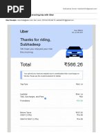 Uber Bill | PDF | Invoice | Payments